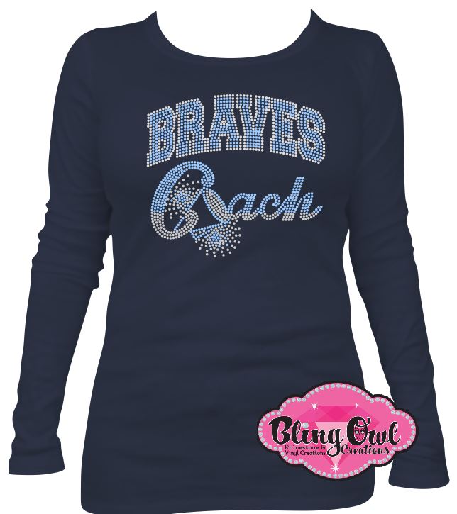 Braves Coach 1 (Rhinestone design) – Bling Owl Creations